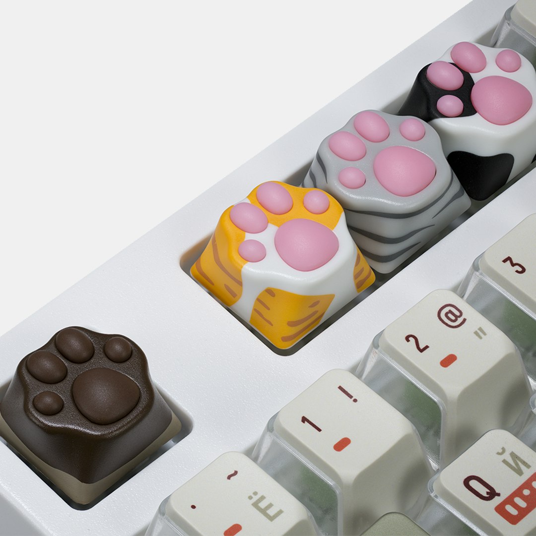 ZOMO Kitty Paw Artisan Keycap Bundle | Mechanical Keyboards | Keycaps ...